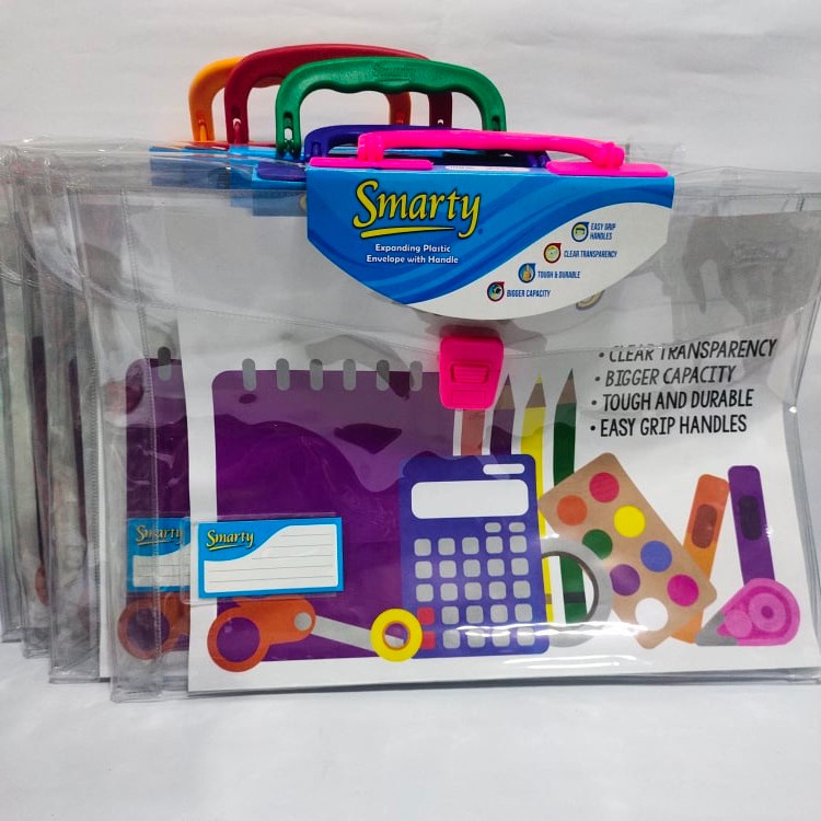 Expanding Plastic Envelope with Handle | Clear | Long | Shopee Philippines