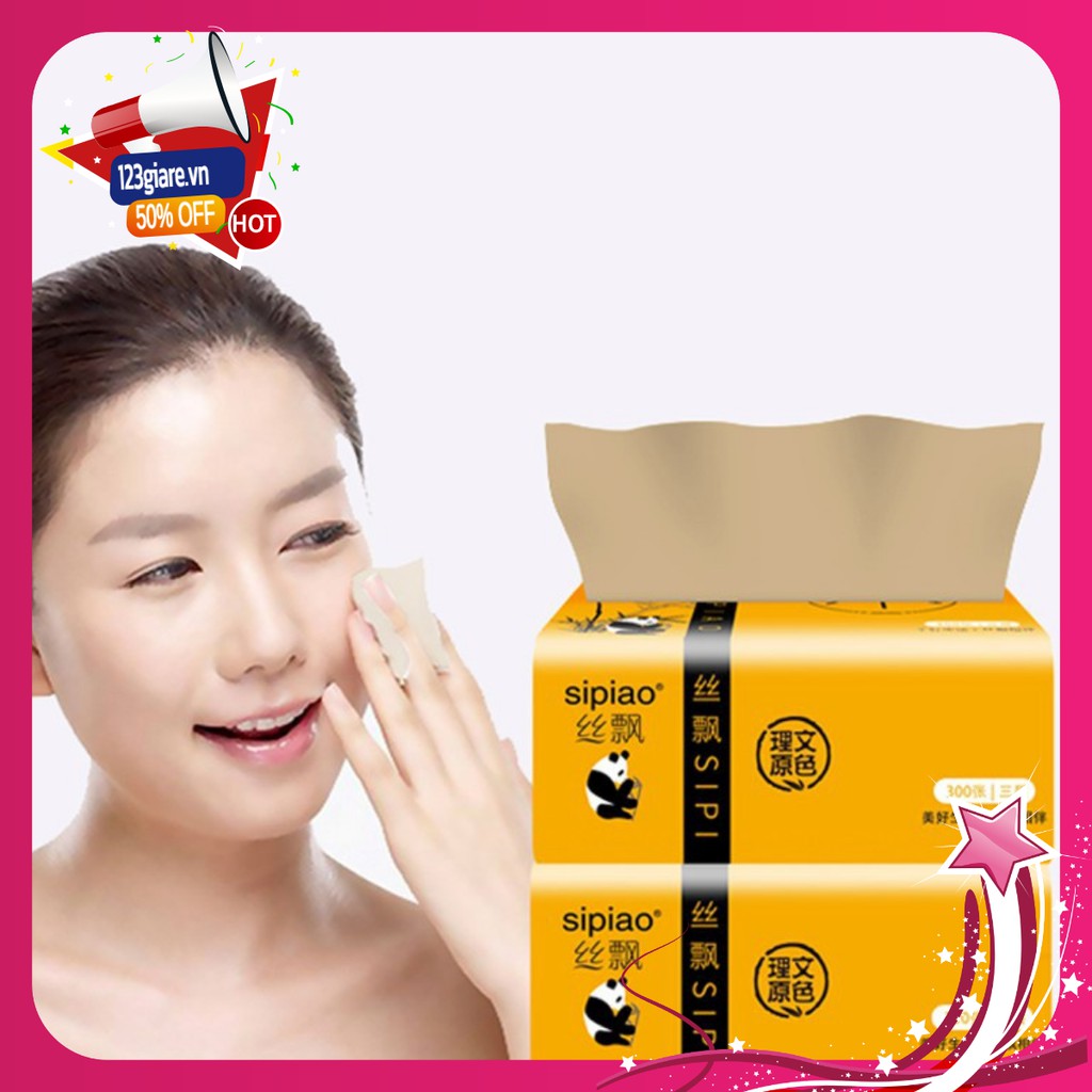 Sipiao bamboo fiber napkins (1 pack of 300 sheets) | Shopee Philippines