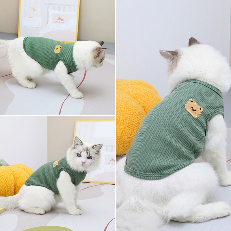 Cute Bear Pet Dogs Cats Clothes for Female Male Puppy Shitzu Clothing ...