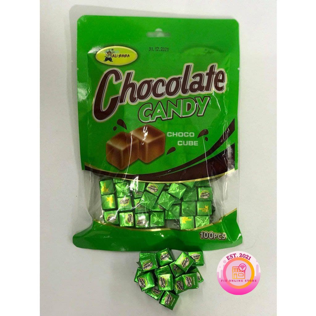 ALI BABA CHOCOLATE CANDY CHOCO CUBE 100PCS | Shopee Philippines