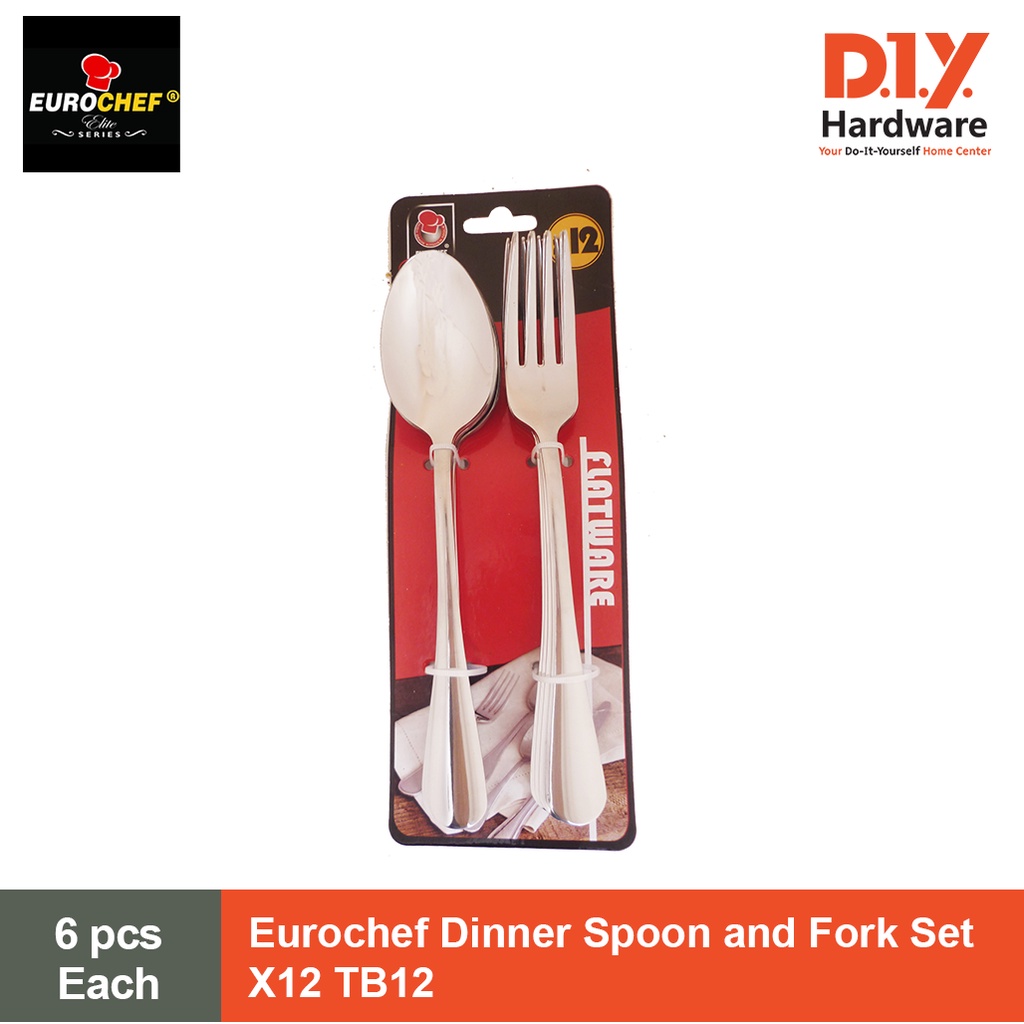 Eurochef Dinner Spoon and Fork Set X12 TB12 | Shopee Philippines