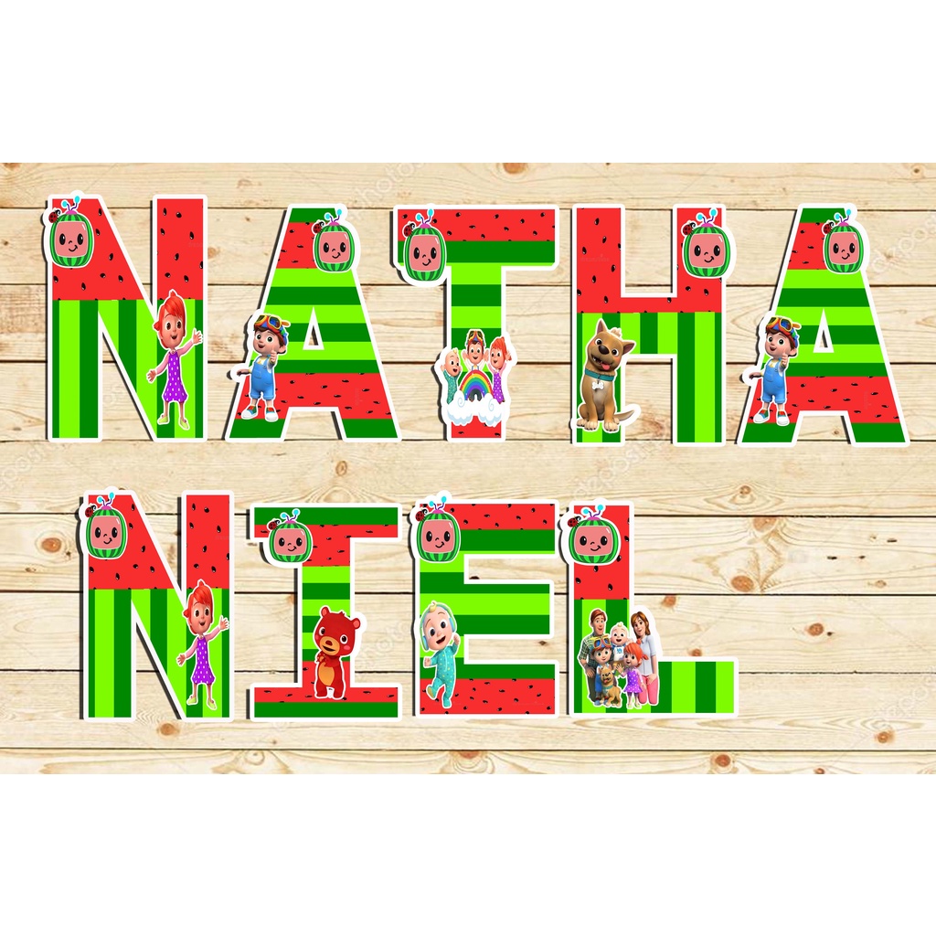 Cocomelon Name backdrop Cutout (per piraso ang price) | Shopee Philippines