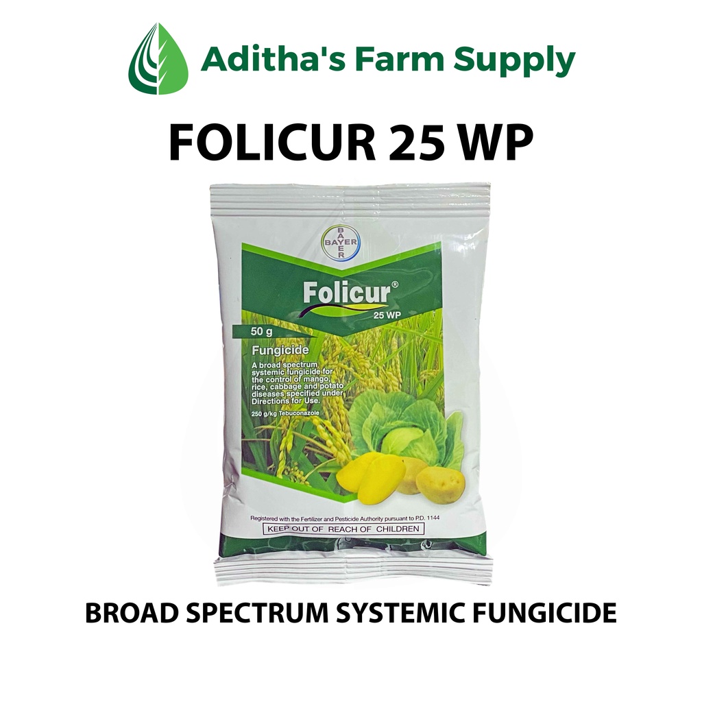 Folicur 25 WP Tebuconazole (Broad Spectrum Fungicide) 50 grams | Shopee ...