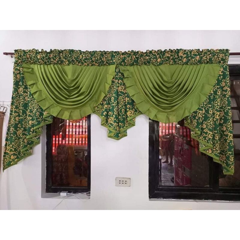 Geena cloth 2 swag valance (size 65" wide) | Shopee Philippines