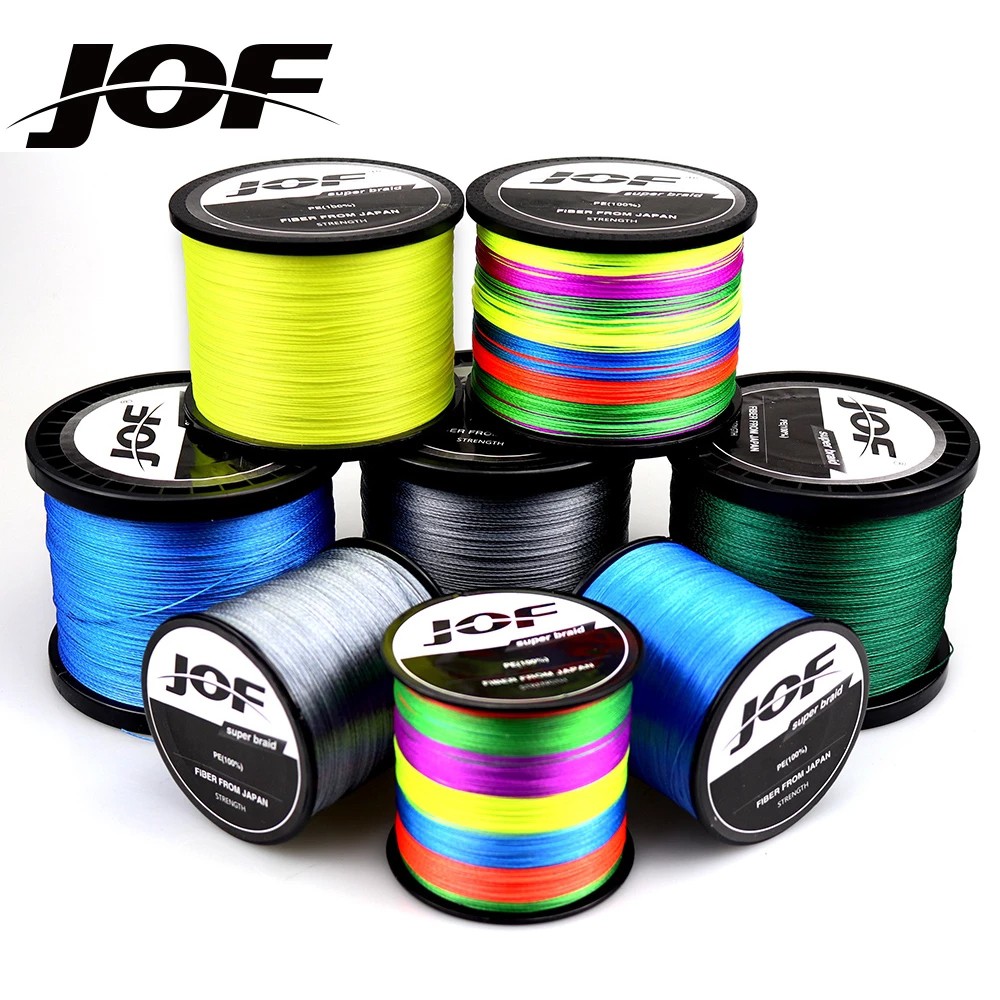 JOF 100M 300M 500M 8X Strands Braided Fishing Line Multi-colors Strong ...