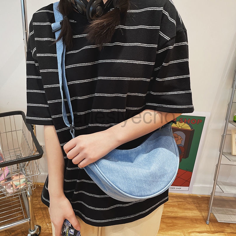 Women's Sling Crossbody Bag, Japanese Style Dumpling Bags Shoulder Bag ...