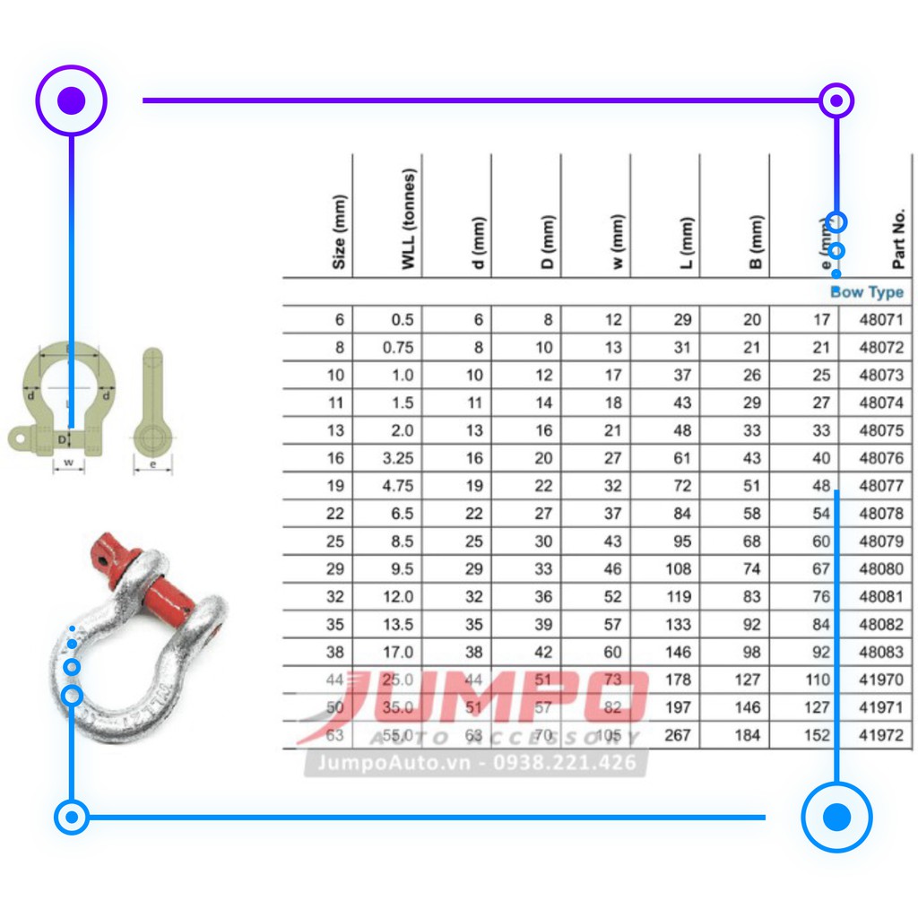 Omega shackle with threaded bolt 1 ton | Shopee Philippines
