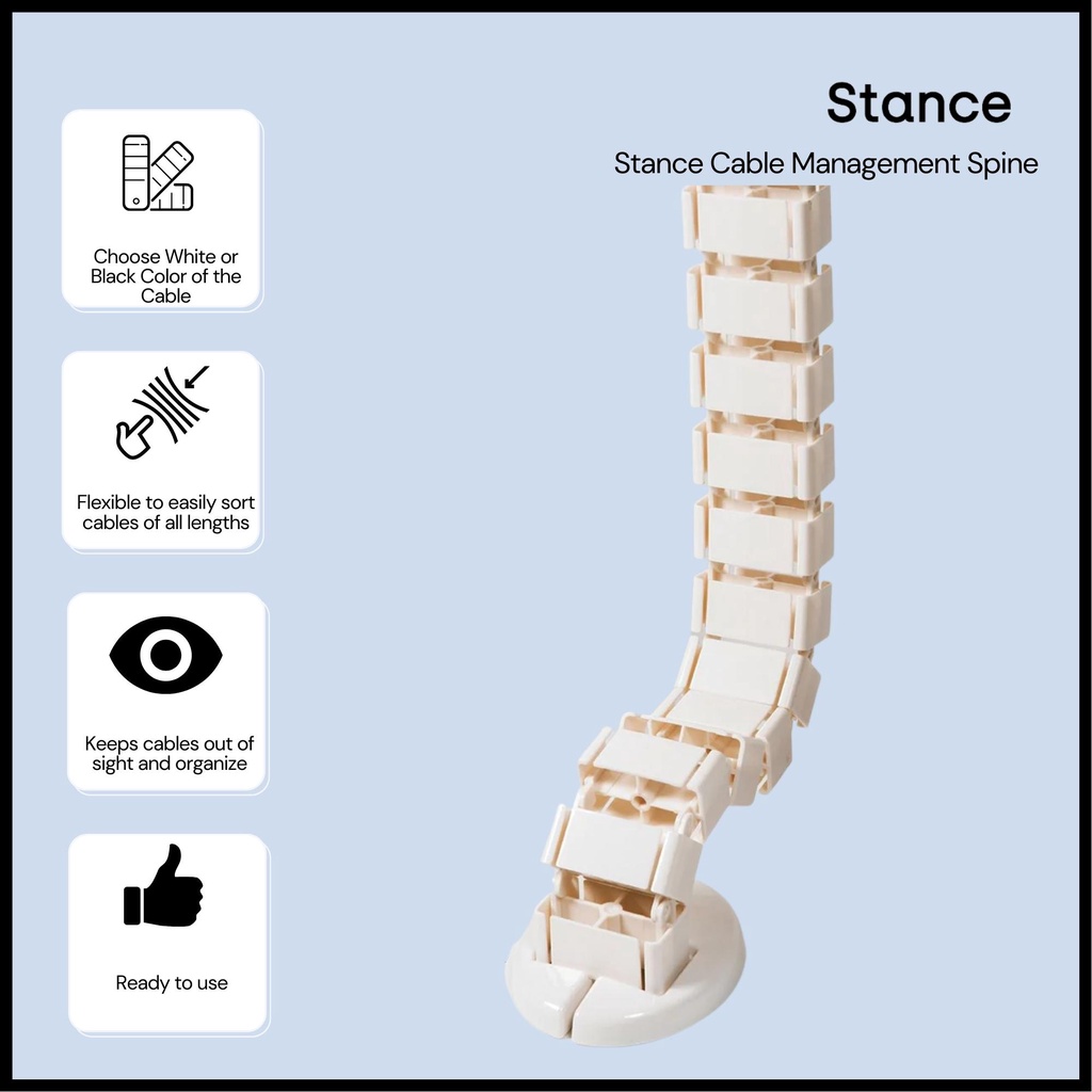 Stance Modern Cable Organizer Spine- White and Black | Shopee Philippines