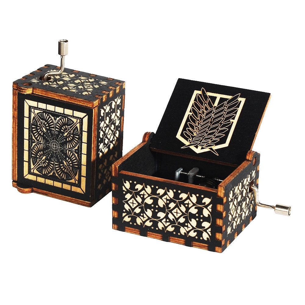 Anime Movie Theme Melody Wooden Hand Cranked Music Box My Heart Will Go ...