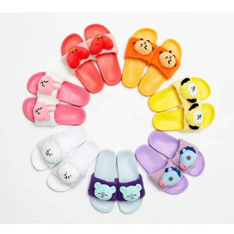 BTS BT21 KPOP slippers Korean men's League idol Koya RJ Shooky Mang ...