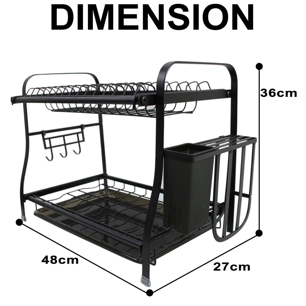 Lotus Baths CL3819-2 Tauban ng Plato 2 Layer Dish Drying Rack Dish Rack ...