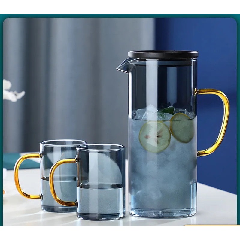 Luxurious Minimalistic Elegant Glass Cups and Glass Pitcher | Shopee ...