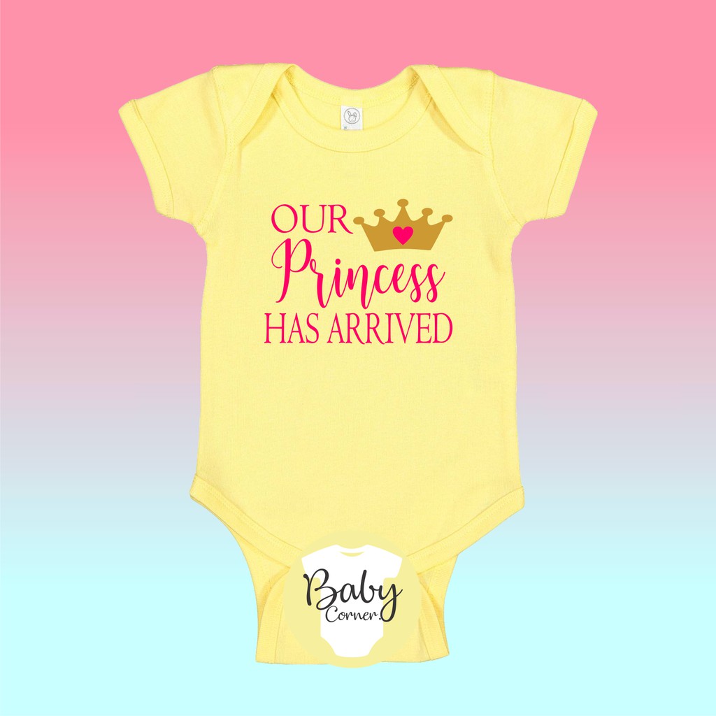 Our princess has arrived ( statement onesie / baby onesie ) | Shopee ...