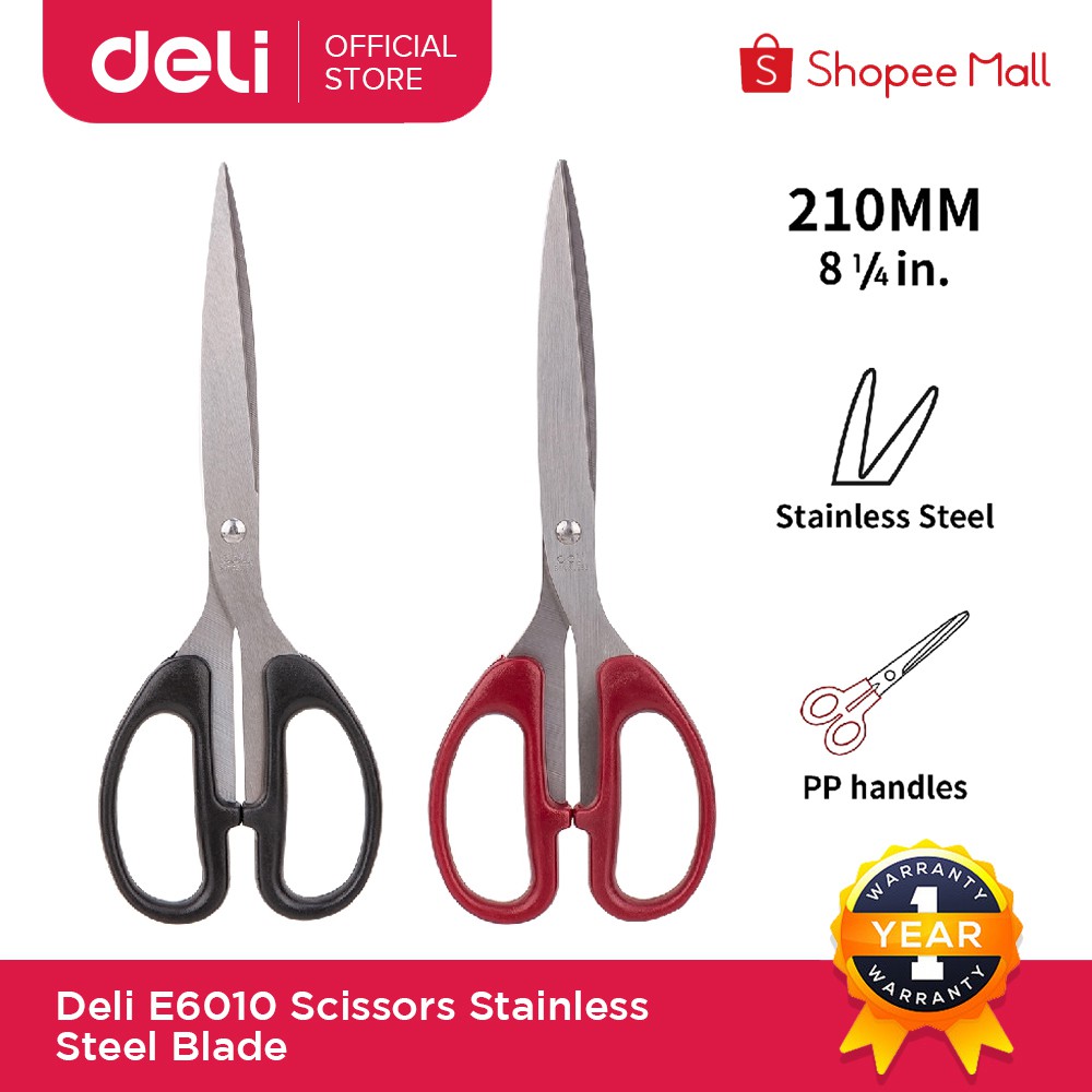 Deli E6010 Scissors Stainless steel blade for a durable use assorted ...