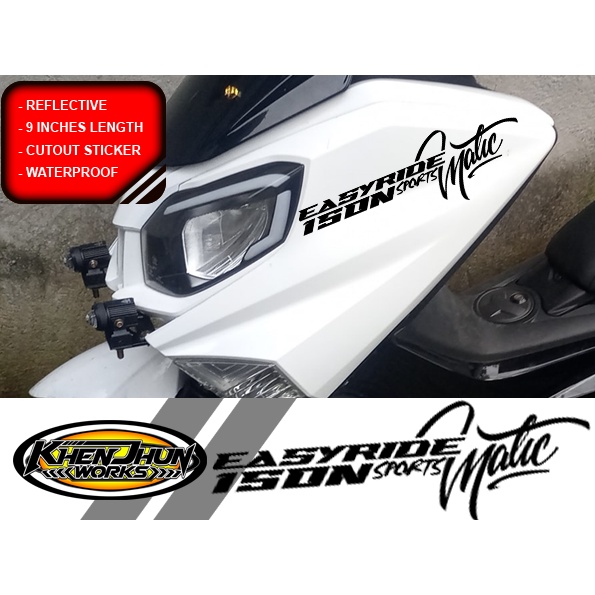 Easy Ride Decals, 9 inches Length, Waterproof Sticker, Black Color ...