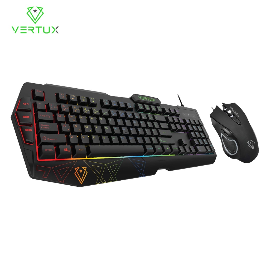 Vertux Vendetta Ergonomic Gaming Keyboard & Mouse With Programable ...