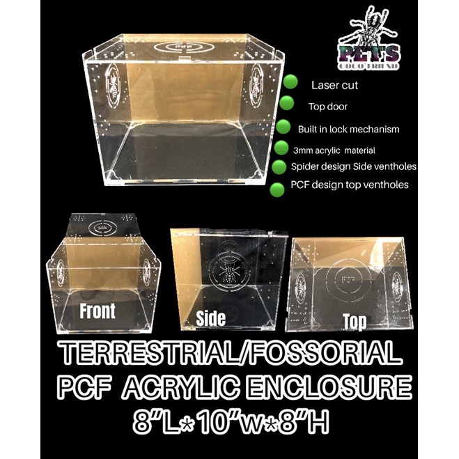 PCF TERRESTRIAL,FOSSORIAL acrylic enclosure | Shopee Philippines