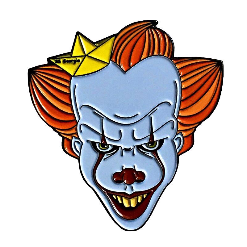 Pennywise clown pin paper boat brooch Stephen King IT horror movie ...