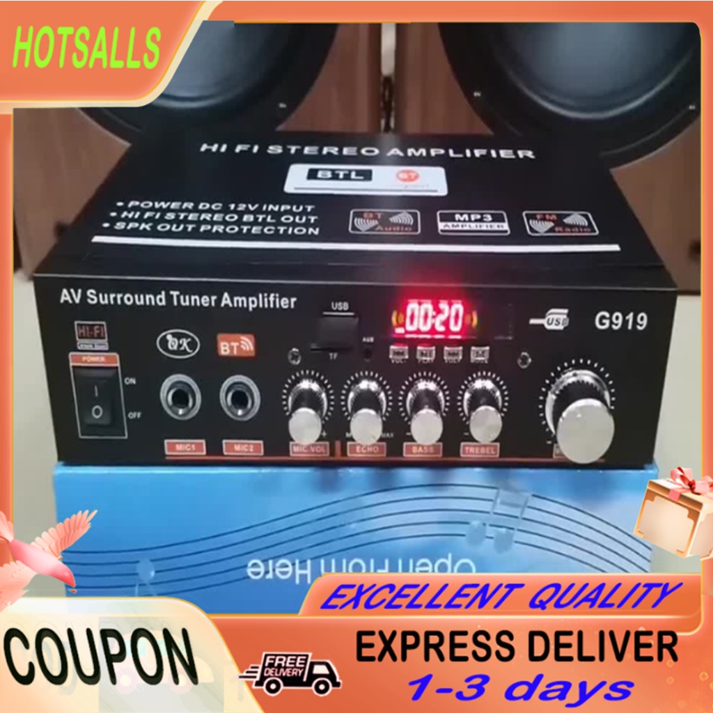 COD NEW 600W 220V Amplifier HIFI bluetooth Stereo Power 2 CH AMP Audio ...