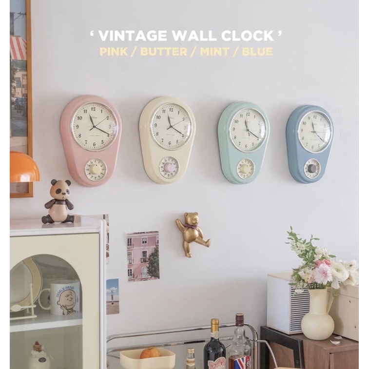 Vintage Wall Clock / Interior Wall Clock by LiberteCo | Shopee Philippines