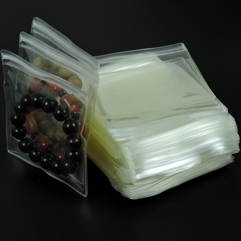 100 Per Pack PVC Thick Transparent Sealed Bag Bracelet Thickened Sealed ...