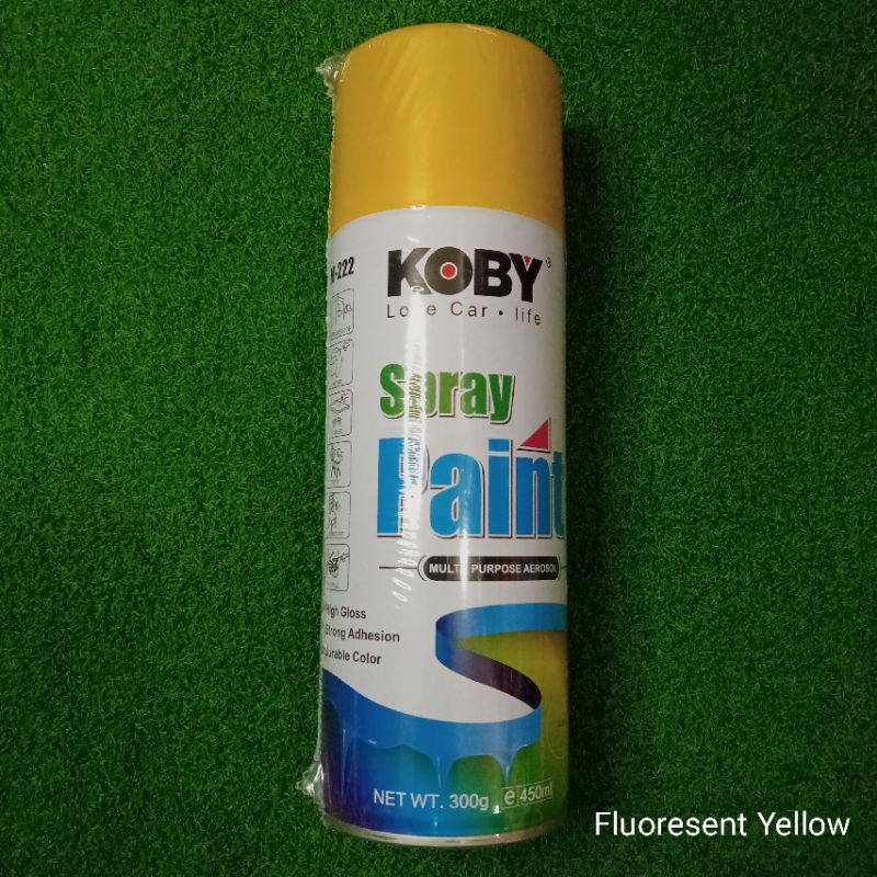 Koby Spray Paint 450mL (Fluorescent Red/Yellow/Green) | Shopee Philippines