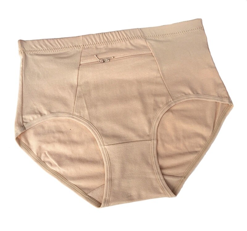 Innsly Women Zipper Panties Big Size Cotton Solid Brief | Shopee ...