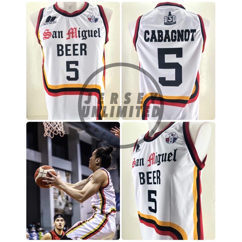 ALEX CABAGNOT #5 SAN MIGUEL 1992 PBA BUBBLE Retro FULL SUBLIMATION ...