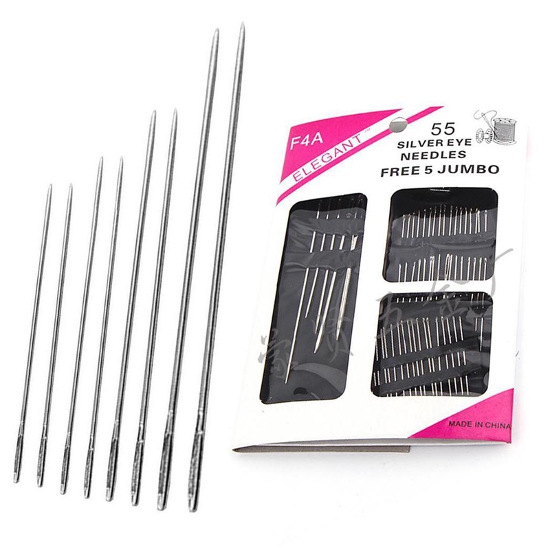 55pcs/Set Stainless Steel Sewing Needles Pins Handmade Needlework ...