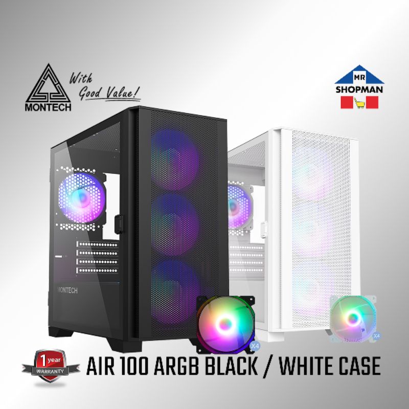 Montech AIR 100 ARGB MATX Desktop Computer PC Case | Shopee Philippines