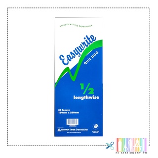 Easywrite Victory Ruled Pad Paper Quiz Pad 1/4 1/2 crosswise 1/2 ...