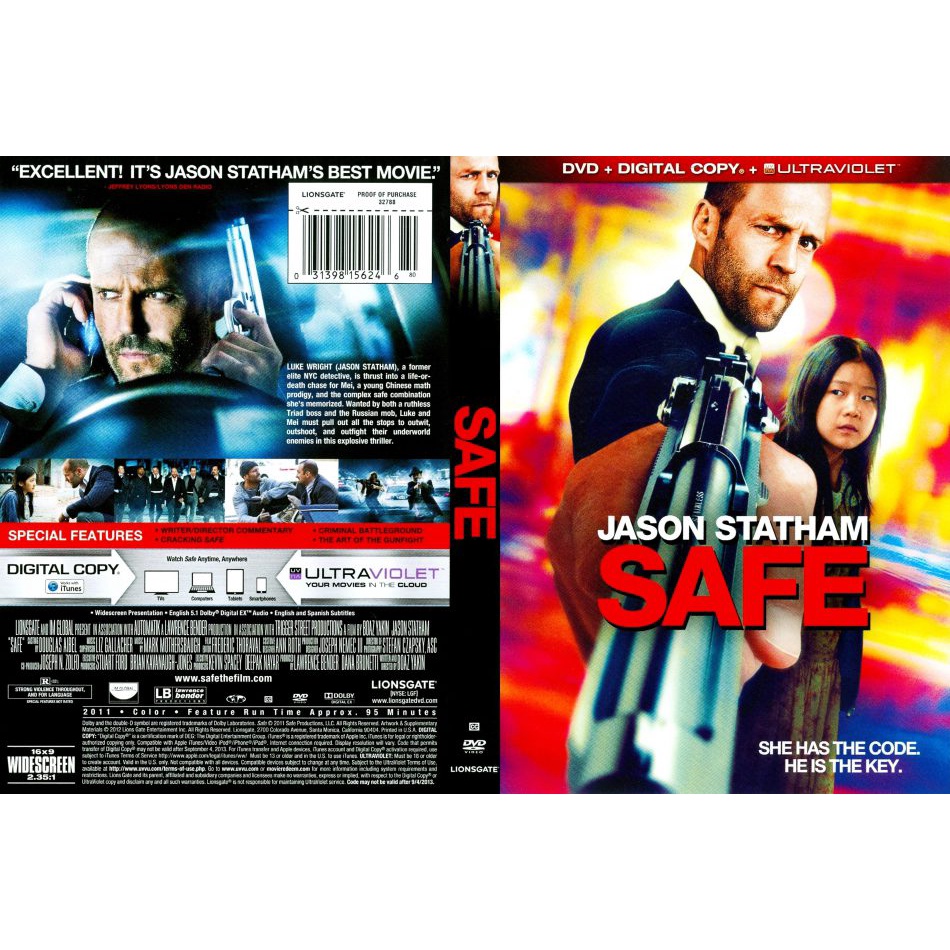 Jason Statham's Latest Dvd Cassette - SAFE | Shopee Philippines