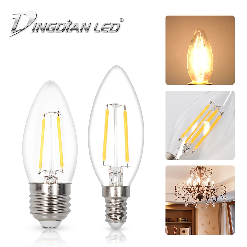DingDian LED E14 E27 220V Edison Bulb LED Light Bulb Chandelier Bulb ...