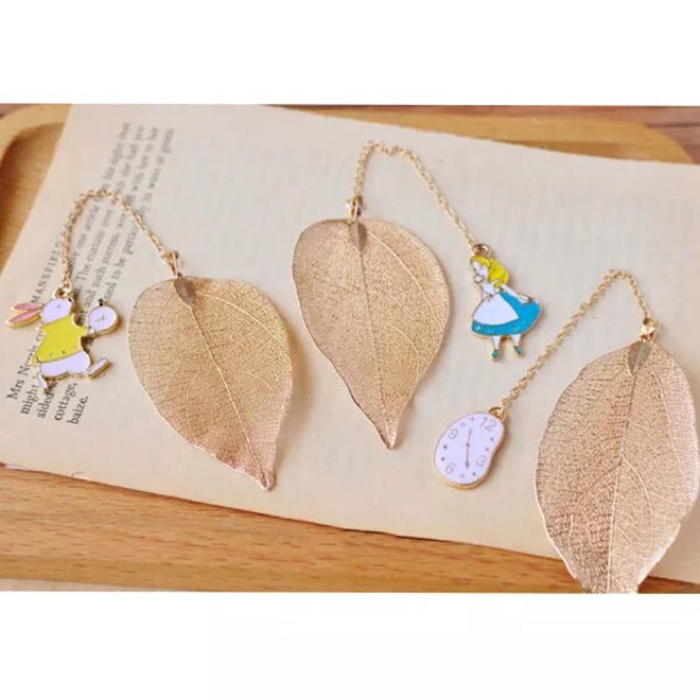 3pcs Alice in Wonderland Metal Leaf Shaped Bookmark | Shopee Philippines