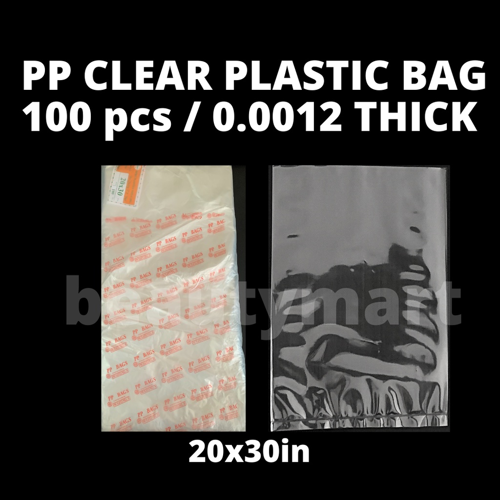 PP Bags 100pcs / Thick Clear Plastic Bag 0.0012 / 14x16 inches ...