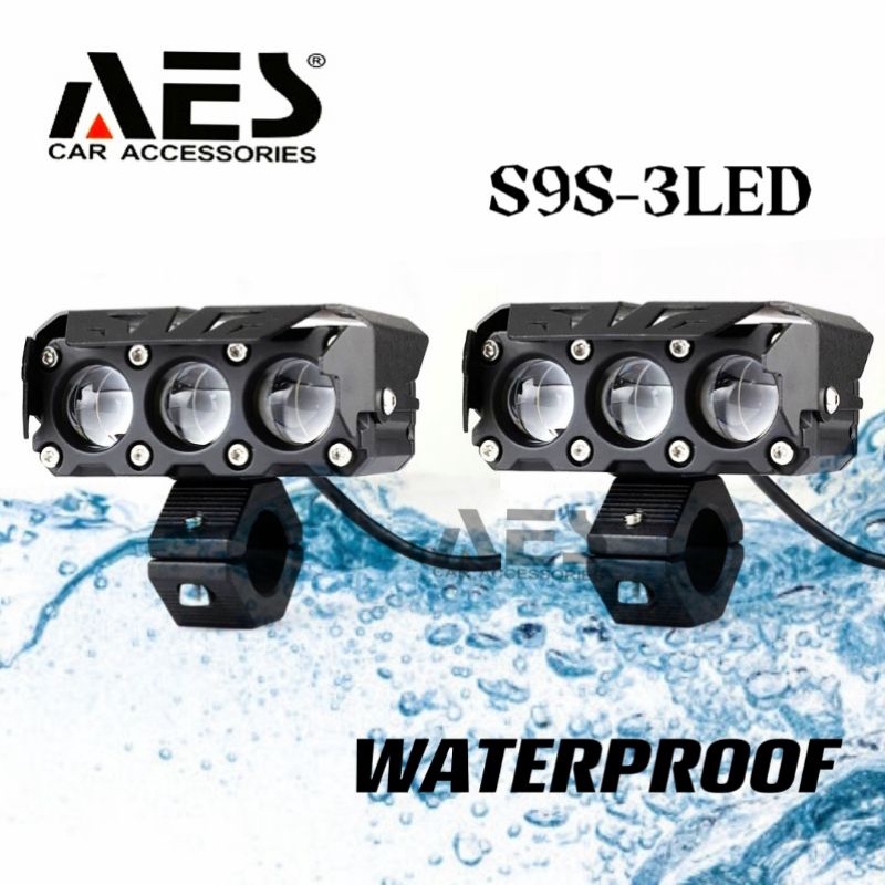 Aes Mini Driving Lights V9-3led White+Yellow One Pair | Shopee Philippines