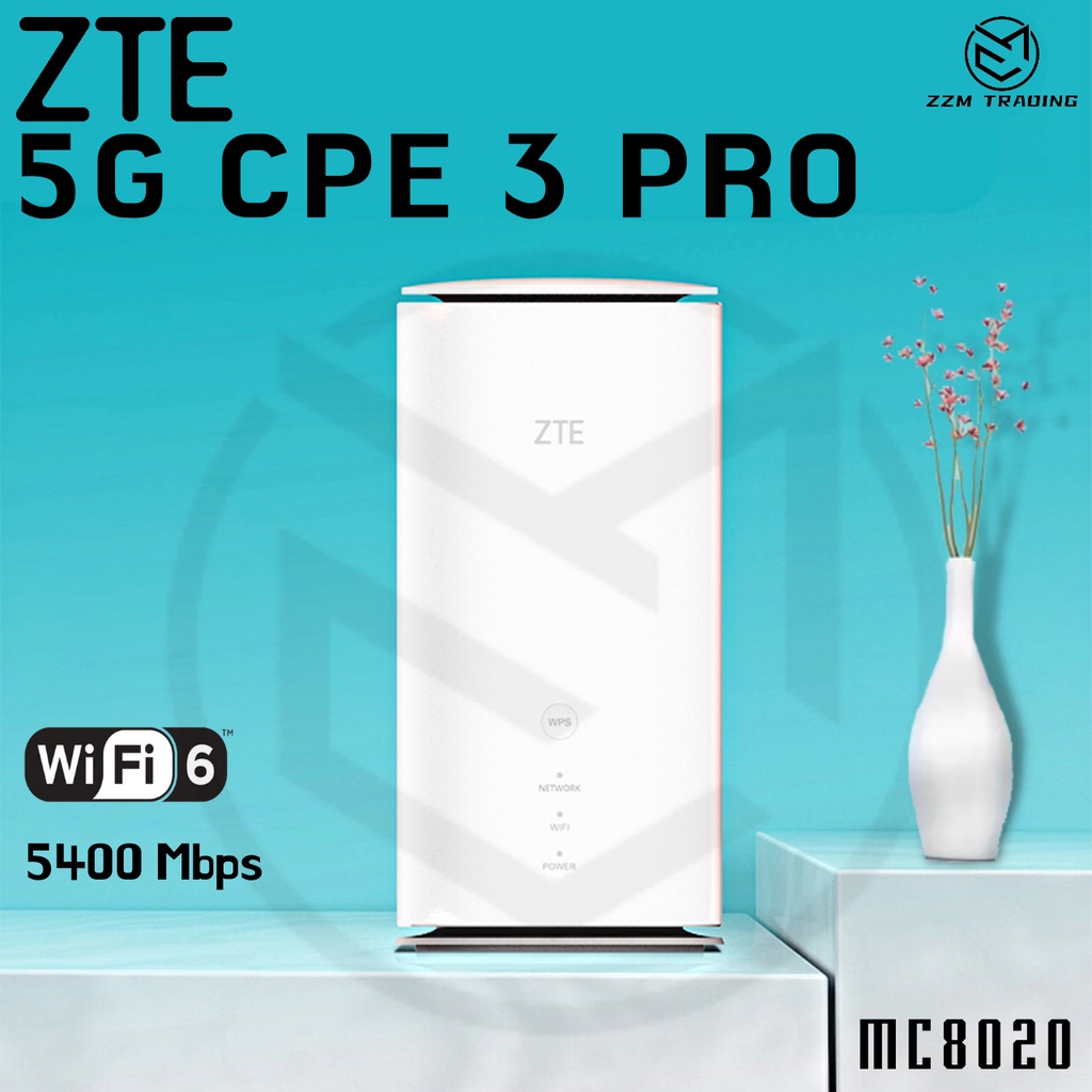 ZTE CPE PRO 3 MC8020 5G WiFi6 5600Mbps Dual Band Network Gigabit Modem ...