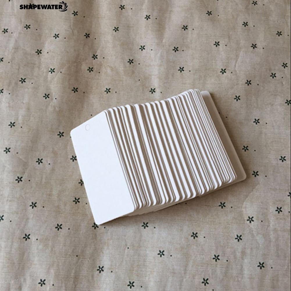 100Pcs White Blank Label Price Tags DIY Paper Cards Bookmarks | Shopee ...