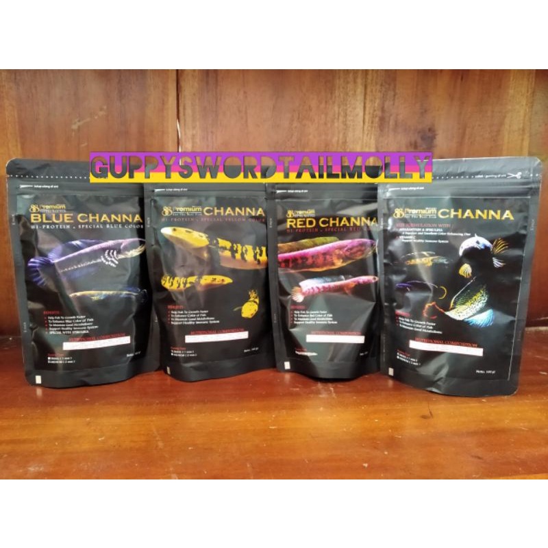 Pellet Feed Channa feed Channa pellets Premium 88 Channa Yellow Blue ...