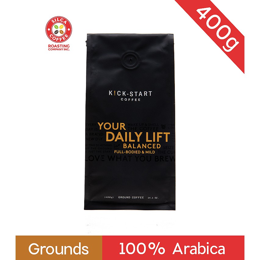 Kick-Start Your Daily Lift Ground Coffee and Whole Beans - 400g ...