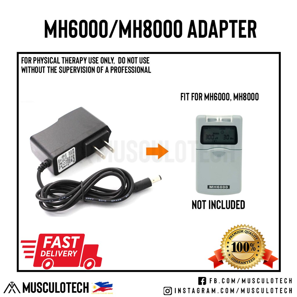 MH6000 TENS EMS FES replacement charger adapter power source | Shopee ...