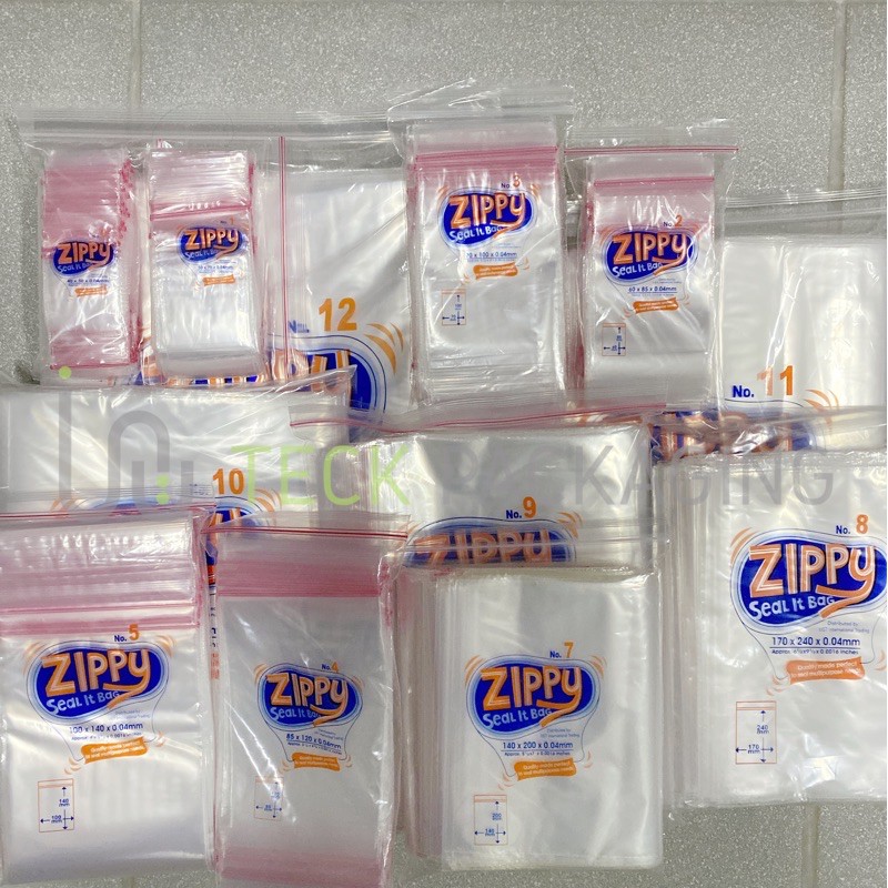 Zippy Seal it Resealable Plastic Bag 100pcs (Size 7 to 12) | Shopee ...