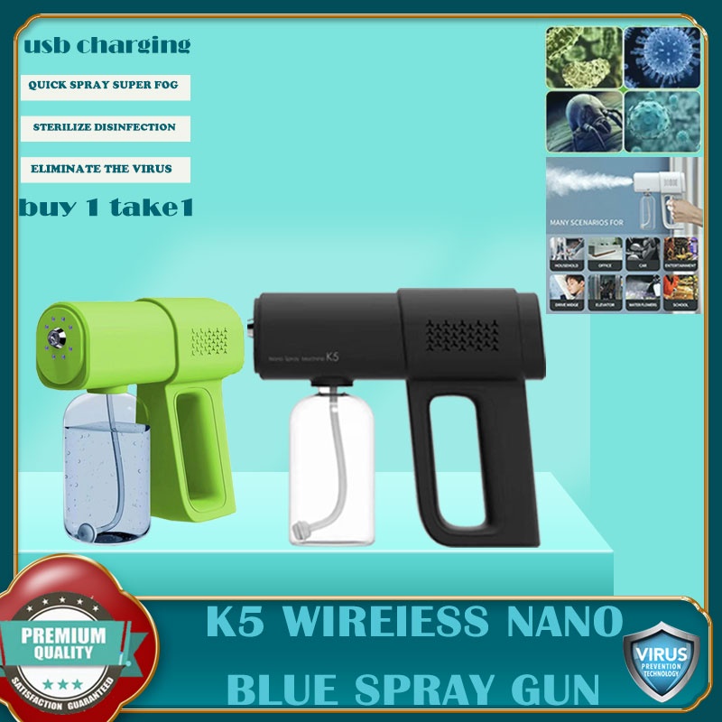 BUY 1 TAKE 1 Nano Spray Gun K5 Wireless Handheld Disinfection Sprayer ...
