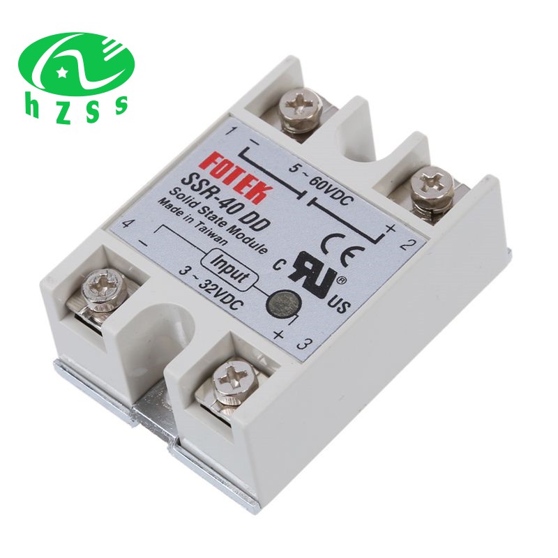 Single Phase Solid State Relay DC-DC SSR-40DD 40A White+Silver | Shopee ...