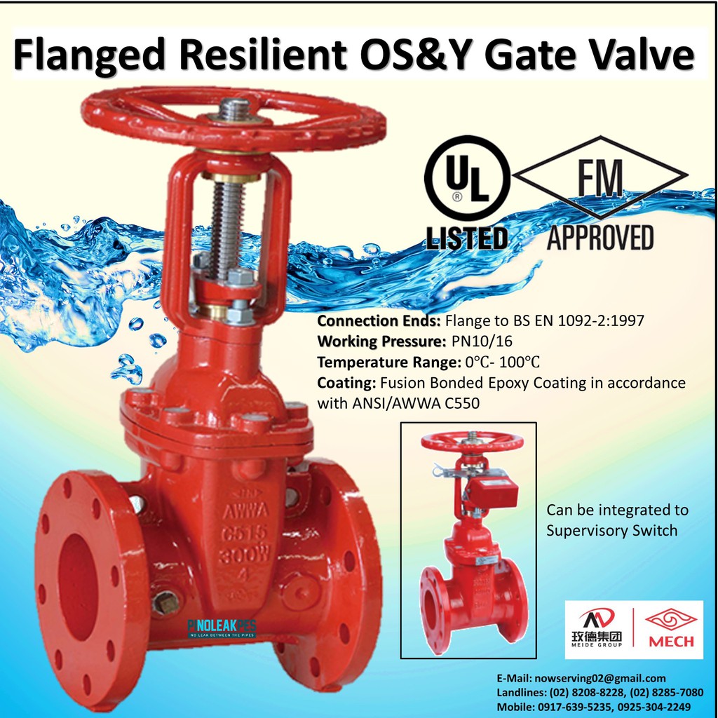 2" UL/FM APPROVE OS&Y GATE VALVE FOR FIRE PROTECTION - FLOOR CONTROL ...