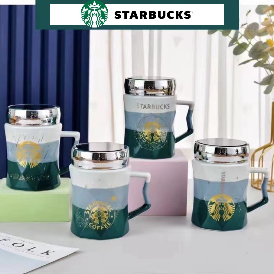 Rhombus Ceramic Coffee Mug w/ Box 360ml Capacity Gradient Ceramic Tea ...