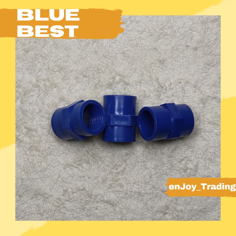 PER PIECE 1/2" 3/4" 1" PVC Blue Fittings Blue Coupling Elbow Tee Male ...