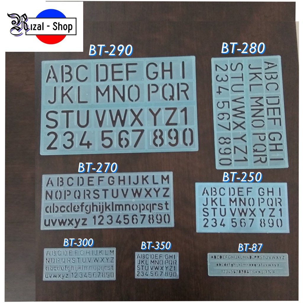 Butterfly Alphabet Mall Letter & Number Screen Printing Ruler | Shopee ...