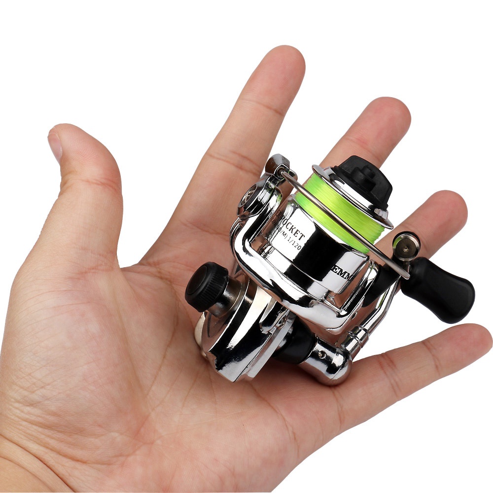 Mini 100 Pocket Spinning Fishing Reel Fishing Tackle Small Spinning ...