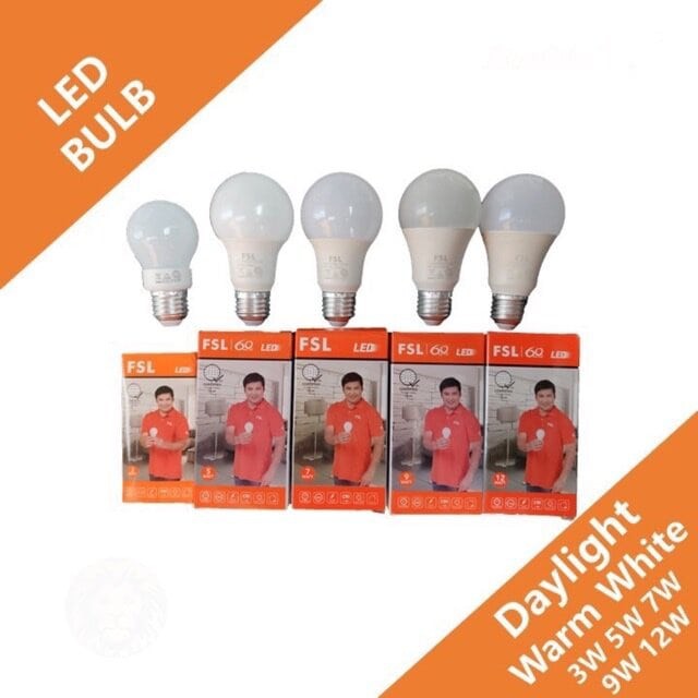 FSL LED BULB day light/warm white 3w 5w 7w 9w 12w 14w 18w | Shopee Philippines